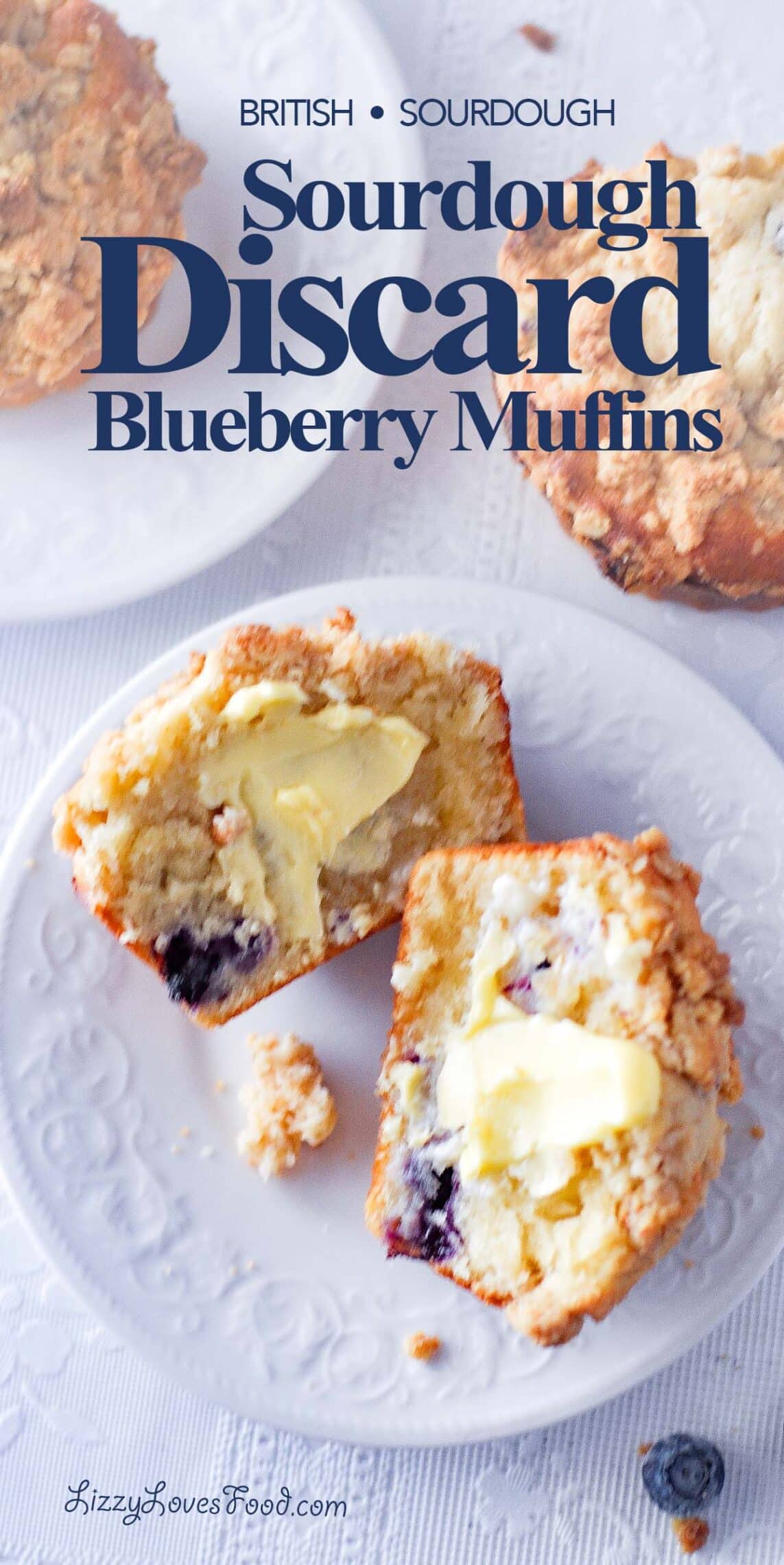 Sourdough Discard Blueberry Muffins | Lizzy Loves Food